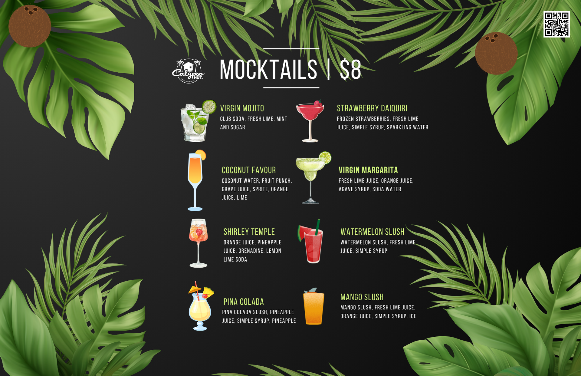 Menu – Calypso Hut