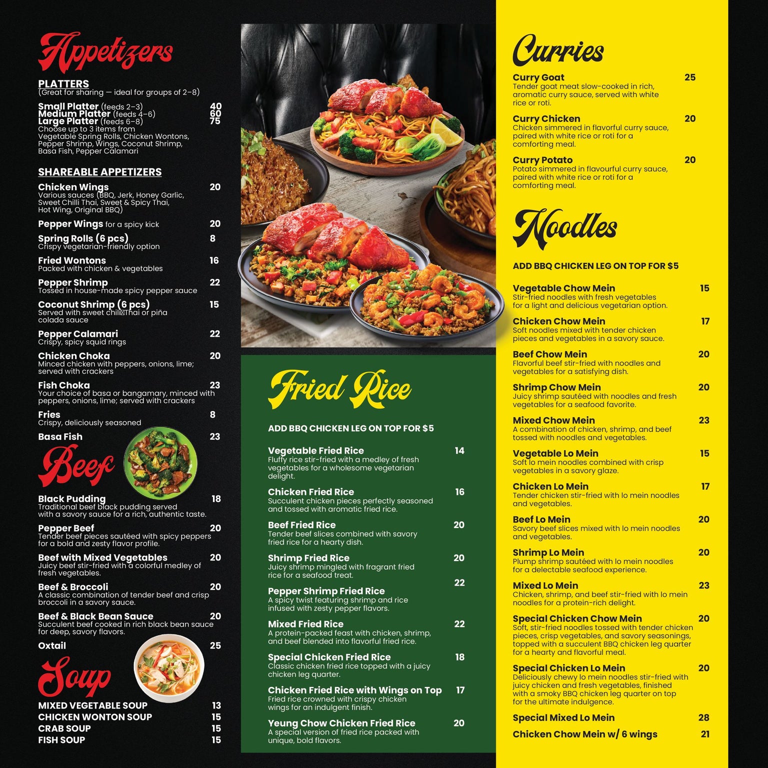 Menu – Calypso Hut